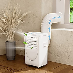 E-SDS Portable Air Conditioner Window Kit with 5.9” Diameter 78" Length Exhaust Hose for Sliding Window, Adjustable AC Window Vent Kit with Hose and 4 Slide Seal Plates