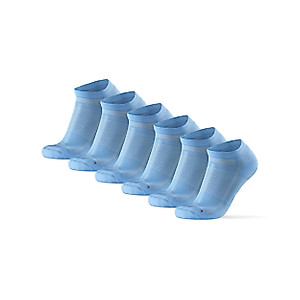 DANISH ENDURANCE 3 Pack Low-Cut Long Distance Running Socks, Men & Women, Light Blue, US Women 11-13 // US Men 9.5-12.5