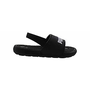 PUMA Cool Cat Backstrap BX (Little Kid) Black White 13 Little Kid M