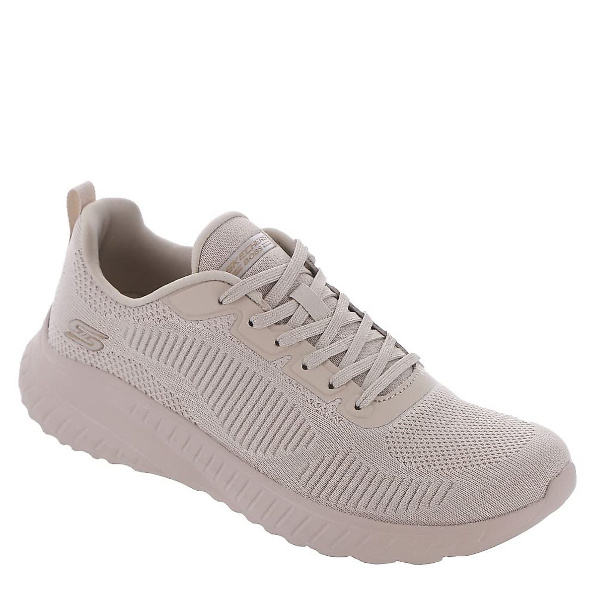Skechers Women's Bobs Squad Chaos – Face Off Sneaker, Nude, 7.5