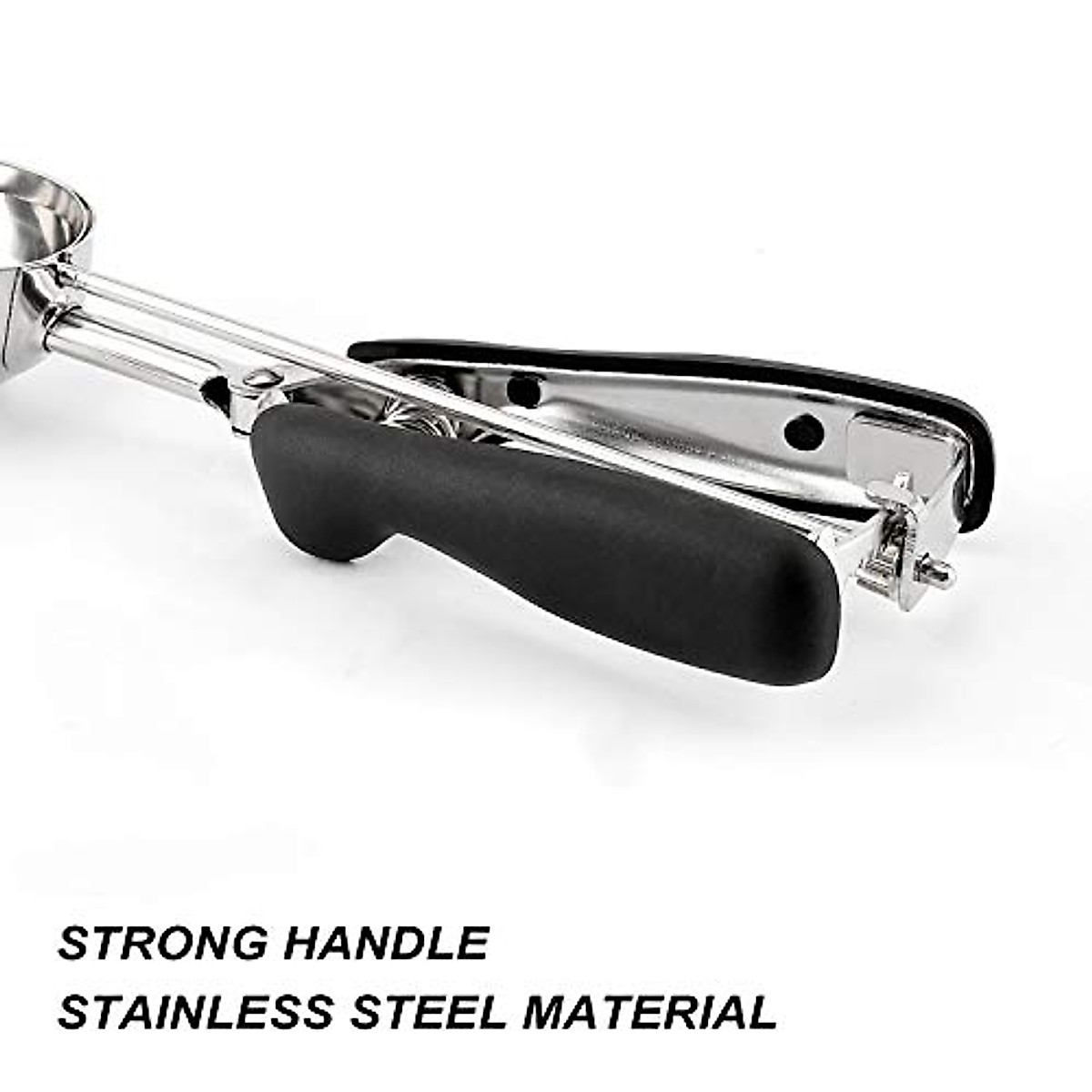 Extra Small Cookie Scoop 1 tsp, Professional Stainless Steel Mini Ice Cream Scoop 25 mm, Melon Baller Scoop Good Soft Grips, Quick Trigger Release