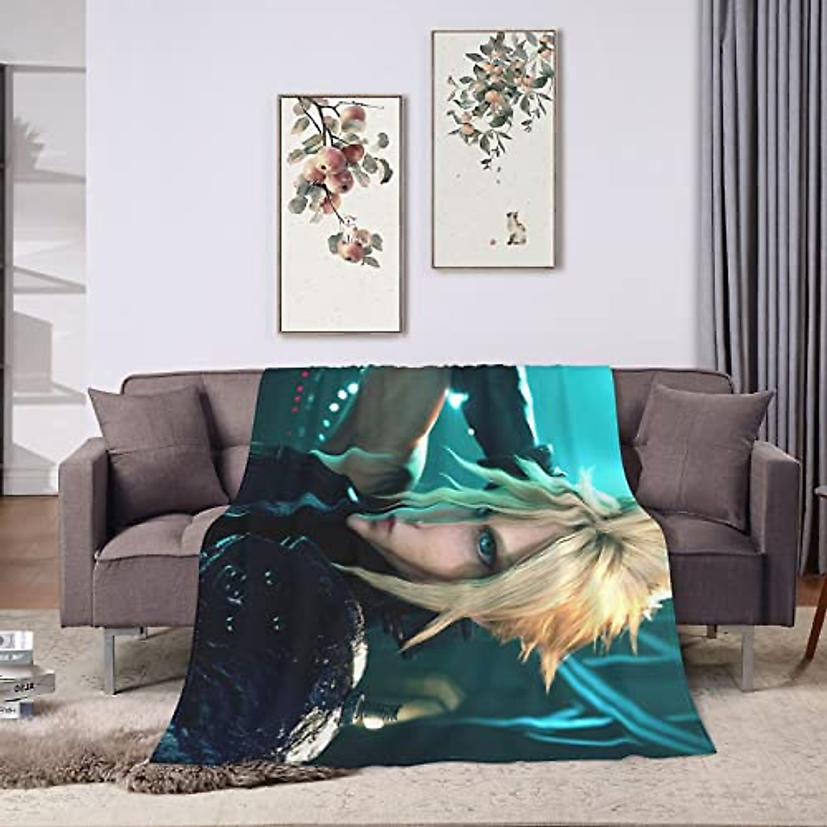 Final Games Fantasy Blanket Flannel Fleece Plush Throw Blanket All Seasons Lightweight Air Conditioner Fuzzy Blanket for Living Room/Bedroom/Sofa/Chair 60"x50"