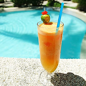 200 Pcs Colorful Disposable Drinking Plastic Straws.(0.23'' diameter and 8.26" long)-8 Colors