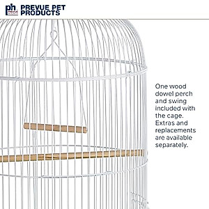 Prevue Hendryx SP31999G Classic Round Bird Cage, Green,1/2"