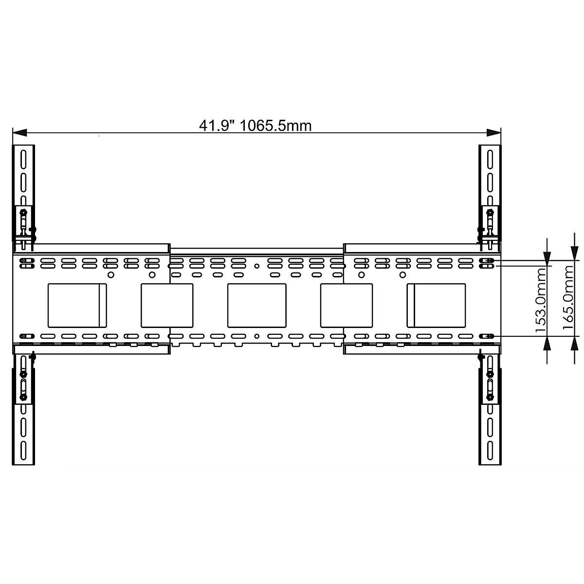 THE MOUNT STORE Expandable Fixed Position TV Wall Mount for TCL 55" Class LED 5 Series 2160p Smart 4K UHD TV with HDR Roku Model 55S525 TV VESA 400x200mm