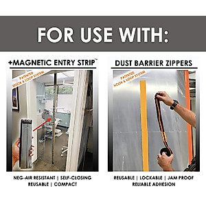 RE-U-ZIP Mounting Strip Refills | 12 Pack | for Use with RE-U-ZIP Reusable Dust Barrier Zippers & Magnetic Entry Strip (Magnetic Dust Barrier Zipper)