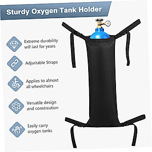 Hemoton Oxygen Cylinder Pannier Bag Storage Bag Buggy Bag Wheelchair Medical Oxygen Backpack Buckle Oxygen Tank Pouch Oxygen Tank Carrier Oxygen Trolley Pouch Travel Walker Portable Fabric