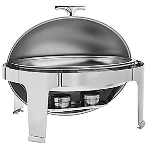 Winco Oval Roll Top Chafer, 8-Quart