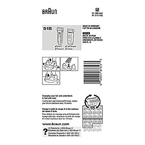 Braun Series 5 Combi 51S Foil and Cutter Replacement Pack (Formerly 8000 360 Complete or Activator), 0.32 Ounce