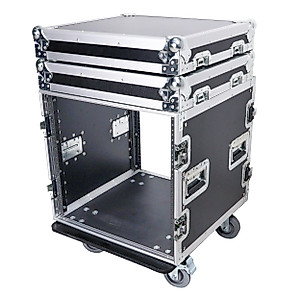 ProX T-12RSS 12U Vertical Amp Rack Mount Flight Case with Caster Wheels