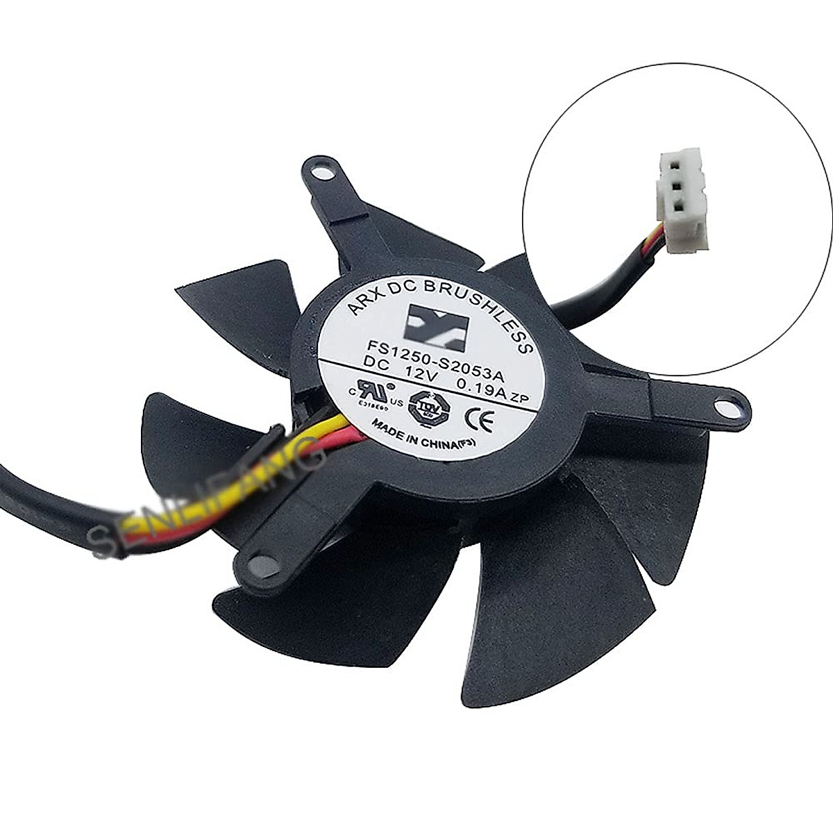 CCBBAA for Gigabyte GTX 1050 Ti FS1250-S2053A 12V 0.19A Graphics Card Fan with 4.5cm Diameter Cooling Fan
