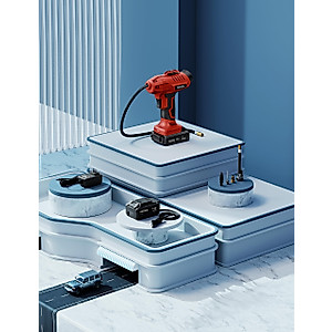 AstroAI Cordless Tire Inflator Air Compressor 20V Rechargeable Battery Powered 160PSI Portable Air Pump with 12V Car Power Adapter Digital Pressure Gauge for Cars Motorcycles JY16P160-18（C2）Red