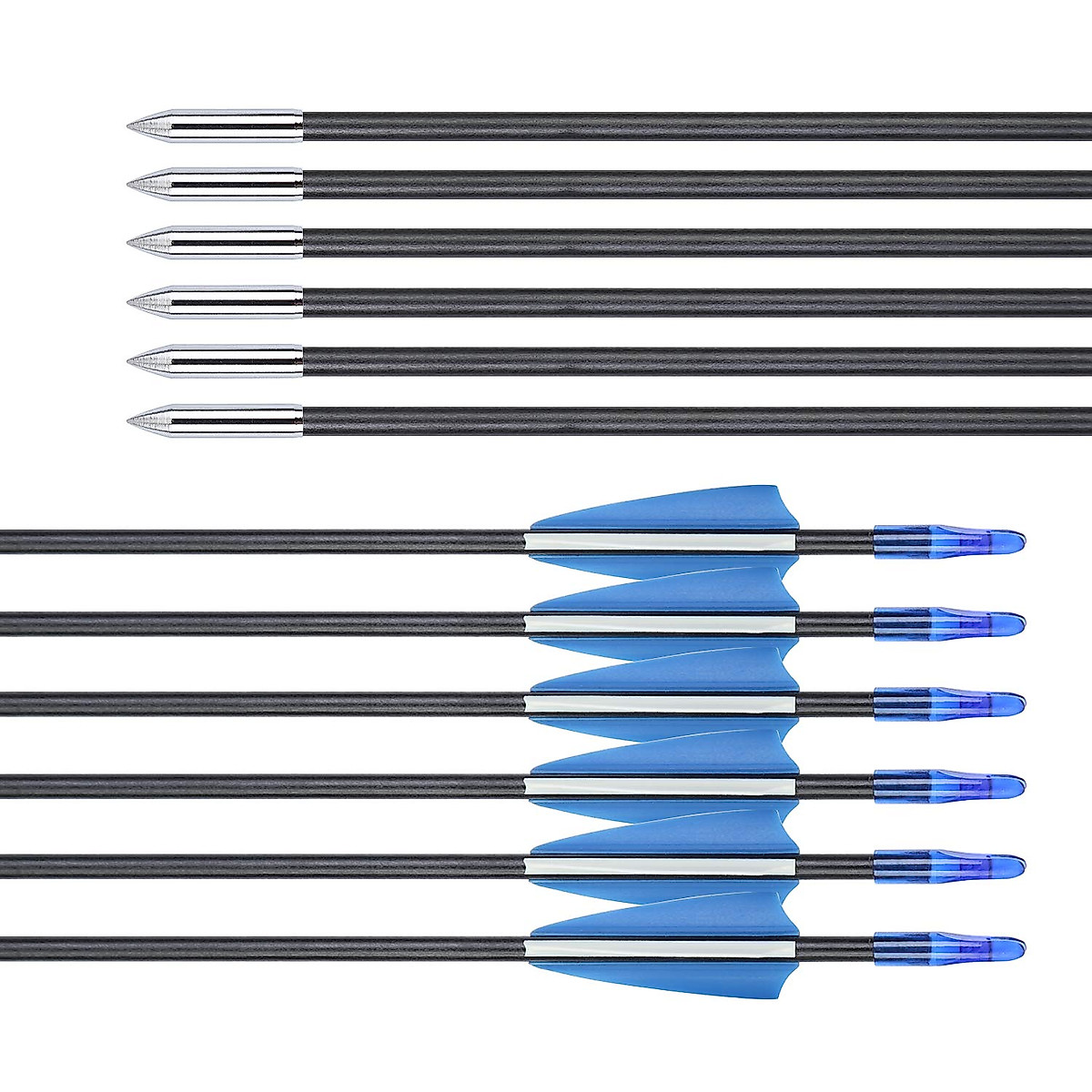 Fiberglass Archery Target Arrows 24 Inch for Youth Children Women Beginner Shooting Practice with Compoud Recurve Bow …