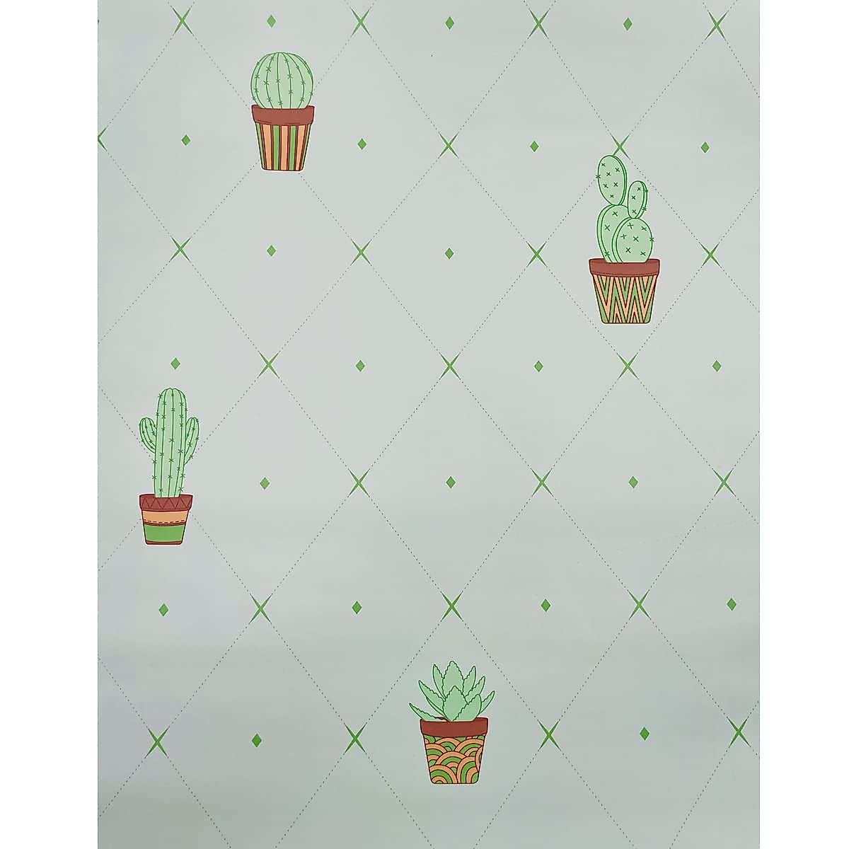 Yifely Cactus Shelving Paper Removable Light Green Shelf and Drawer Liner Cover L-Shaped Desk with Bookshelves 17.7 Inch by 9.8 Feet