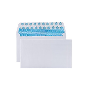 #6 3/4 Security Tinted Self-Seal Envelopes - No Window, Size 3-5/8 X 6-1/2 Inches - White - 24 LB - 100 Count (34600)