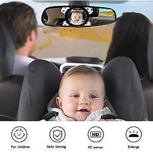 Inbeby Baby Mirror Toys, Multi-Function Baby Mirror High Contrast Black and White, Tummy Time Mirror Easy to Install, Baby Infant Boy Girl Toy & Gifts 3 6 12 Months Non-Toxic