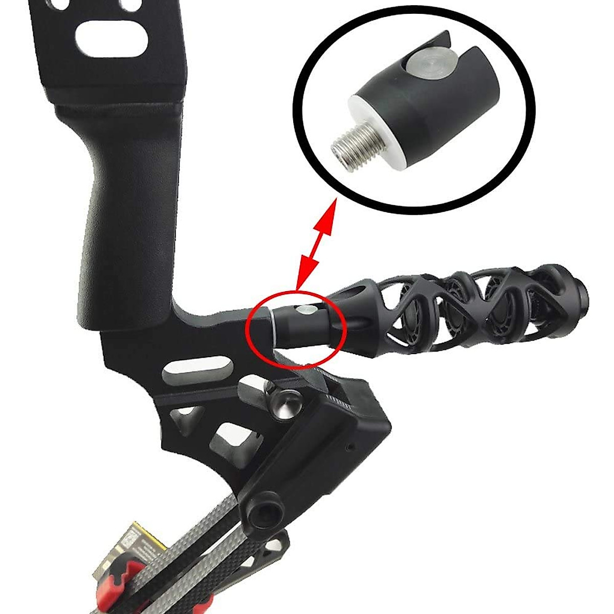 SHARROW Archery Bow Stabilizer Quick Disconnect Adapter Adjustable Mounting Bracket Balancing Adapter for Recurve Compound Bow