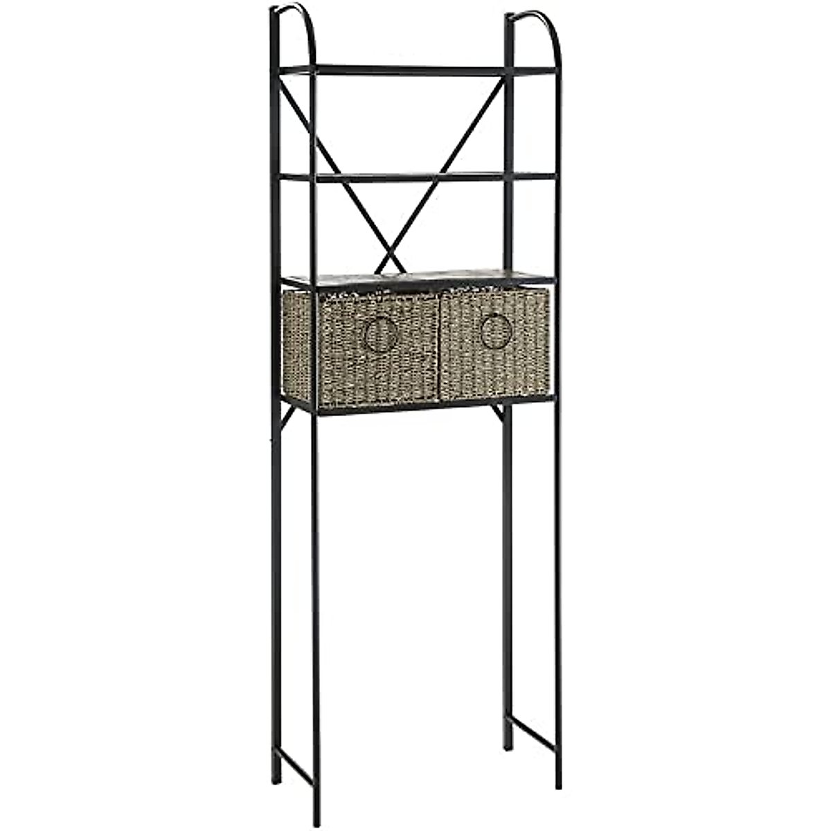 4D Concepts Windsor Space Saver with Baskets, Slate and Weave