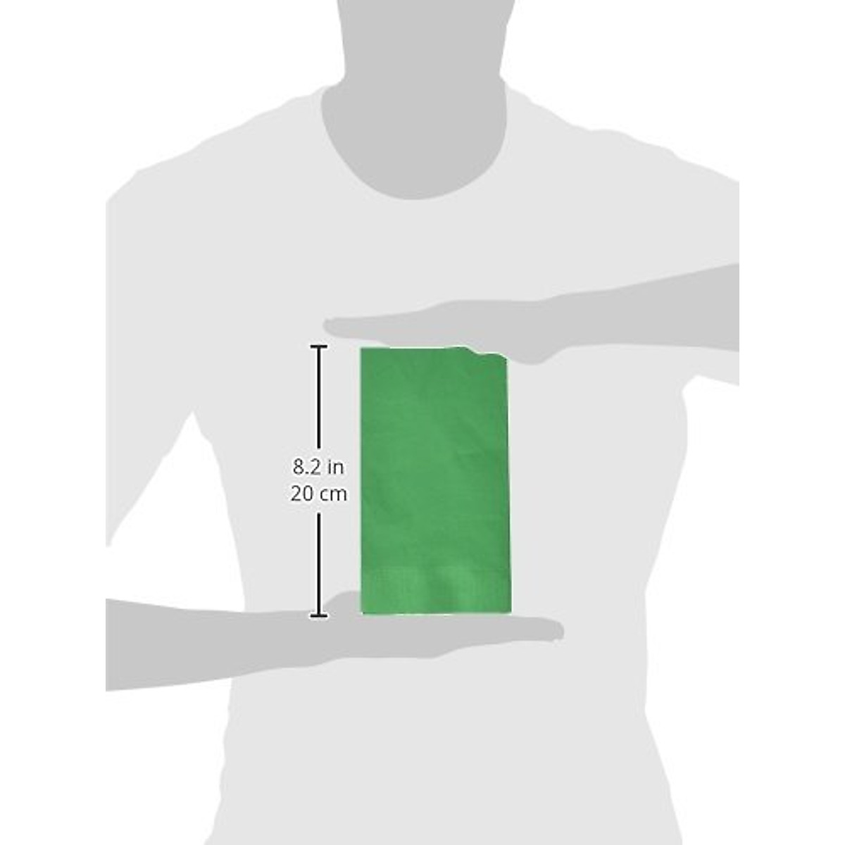 Festive Green 2-Ply Guest Towels - 8" x 4" (Pack Of 40) - Luxury Paper Hand Towels For Parties & Events