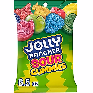 JOLLY RANCHER Sour Gummies Assorted Fruit Flavored Candy Bag, 6.5 oz