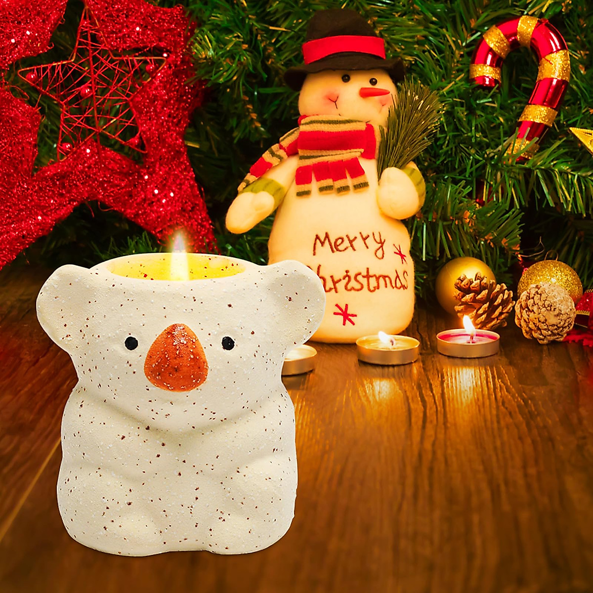 ETAKISH Vanilla Candles Highly Scented Gift Set for Women, Cute Koala Aromatherapy Jar Candle 6 oz 35 Hours Burn, Hand Poured Soy Wax Candle for Christmas Birthday Valentine Mother's Day