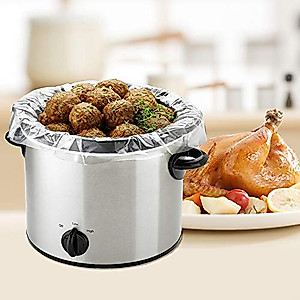 WRAPOK Slow Cooker Liners Kitchen Disposable Cooking Bags BPA Free for Oval or Round Pot, Small Size 11 x 16 Inch, Fits 1 to 3 Quarts - 4 Pack (40 Bags Total)