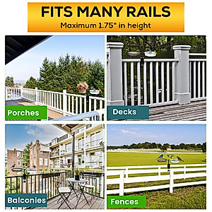 Bird Feeders for Outdoors - Forest & Twelfth Platform Bird Feeder Stand, Weather Proof Bird Water Feeder for Balcony Railing, 360° Rotation Standing Bird Feeder with Seed & Water Trays and Feed Scoop