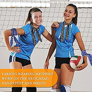 10 Pieces Ice Cool Scarf Summer Cooling Scarf Neck Wrap Headband Cooling Scarf Instant Chill Neck Scarf Soaked Tie Around Neck for Summer Outdoor Activity (Green, Black, Red, Blue, Orange)