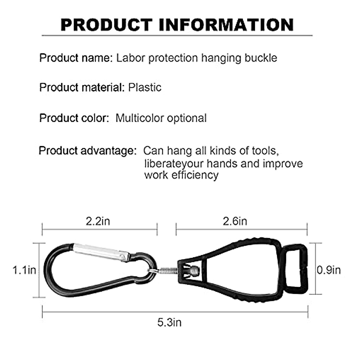NANHONG 4pcs Glove Clips for work Glove Holders,Ideal for glove clips for construction