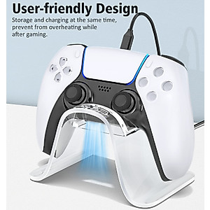 OIVO Game Controller Holder for Desk, Clear Controller Stand for PS3/PS4/PS5/Xbox/Switch Pro Controller, Stackable Controller Organizer Controller Storage 6 Packs