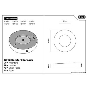 YAXI K712/Q701 Comfort Earpads