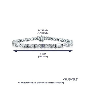 Vir Jewels 2 cttw Diamond Tennis Bracelet 14K White Gold Round Prong 7 Inch