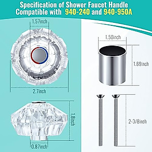 Dreyoo Compatible with Price Pfister Avante Shower Trim Kit, Applied for Tub and Shower Faucet Replacement, Push Pull Shower Valve Parts with Cartridge, Escutcheon, Screws, Sleeve, Handle and Gasket