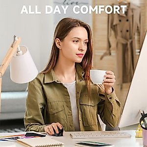 memzuoix Wireless Ergonomic Mouse,Upgraded 2.4G Optical Cordless Mice with 800/1200/1600 DPI,Vertical Computer Wireless Mouse for Laptop,Mac,PC,Desktop (for Right Hand,Large),Black Mouse
