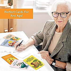 T MARIE 40 Animal Fun Fact Postcards - Bulk Thinking of You Postcard Pack for Kids, Students, Friends, Teacher, and More - Say Hello, Thank You or I Miss You with Colorful Note Cards