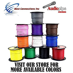 Best Connections Audiopipe Copper Clad Stranded Car Audio Primary Remote Wire (16 Gauge 100', Red)