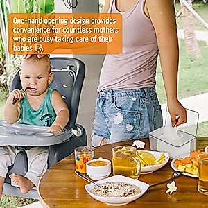 Flenpptly Baby Wipes Dispenser, Wipe Holder Wipes Container Large Capacity Keep Wipes Fresh & Easy to Open (Transparent)