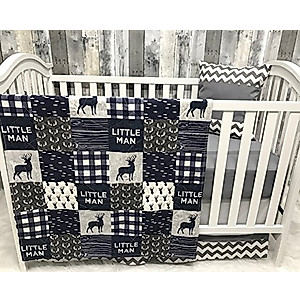 Baby Chevron, Baby Bedding, Woodlands, Buck, Buffalo Plaid, Neutral, Crib Bedding, Nursery Room, Babylooms