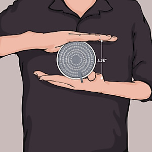 SparkPod High Pressure 3-Function Rain Shower Head - Luxury Modern Look - 3.75" Wide Angle Rainfall Showerhead - No Hassle Tool-less 1-Min Installation (Luxury Polished Chrome)