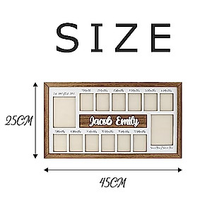 Personalized School Years Picture Frame k-12 School Days Graduation Photo College Frame Kindergarten to Graduation Natural Wood Graduation Picture Frame Display Collage Wall Decor