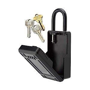 Kingsley KL313 Large Capacity Key Storage Box with Resettable Code, Water Resistant Realtor Key Lock Box for Spare Keys, Lock Box for Home, Apartment, AirBnB