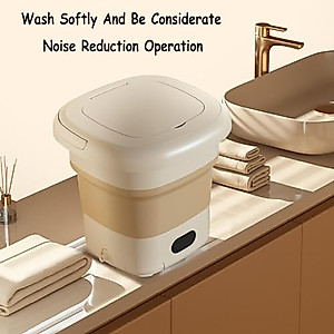 RUVSUN Mini Washer, Portable Washer Machine, Small Washing Machine, Small Dehydration Household Integrated Automatic Convenient Washing Machine, Suitable for Rv and Other Locations