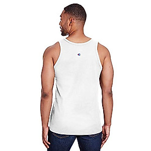 Champion Men's Ringspun Cotton Tank Top S WHITE