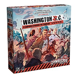 Zombicide 2nd Edition Washington Z.C. Board Game Expansion - New Campaign & Night Mode Challenges! Cooperative Tabletop Miniatures Strategy Game, Ages 14+, 1-6 Players, 1 Hour Playtime, Made by CMON