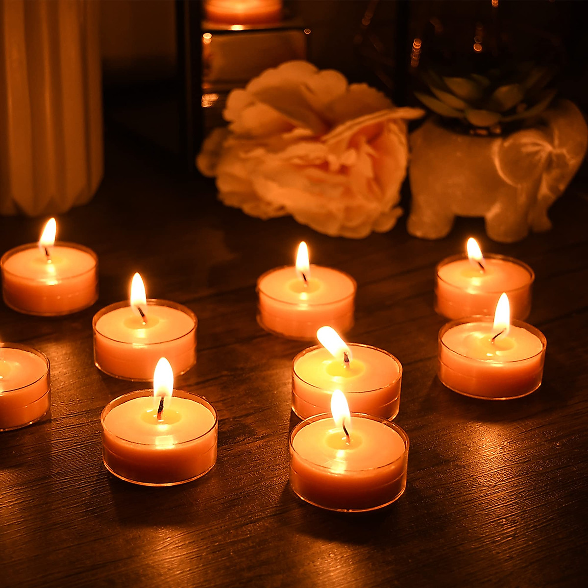 Jeco Inc. 12pk Pumpkin Spice Tealight Candles, 1.75&quotD x 0.75&Quoth, Orange, 12 Count