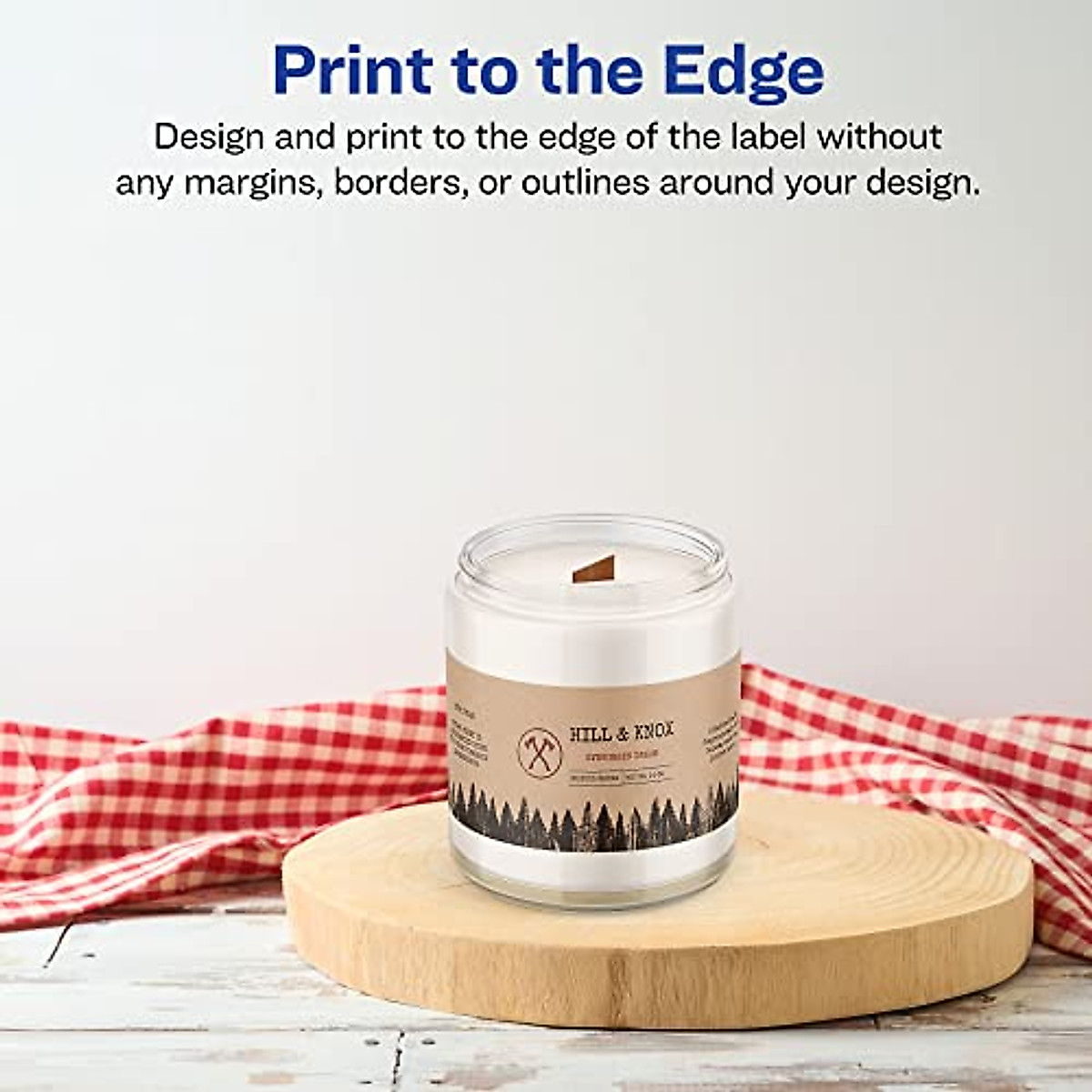 Avery Kraft Brown Rectangle Labels with Sure Feed, 3" x 7", 300 Kraft Brown Labels, Print-to-The-Edge, Laser/Inkjet Printable Labels