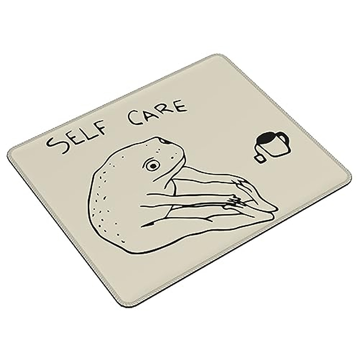 Jakayla Frog Mouse Pad with Non Slip Rubber Base, Mousepad with Stitched Edge, Waterproof Cute Gaming Mouse Pad for Computer Home Office Gaming Working 9.5" x7.9" - Self Care 165A