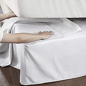 Madison Park Simple Fit Bedskirt, 6" W x 236" L + 26" D, White