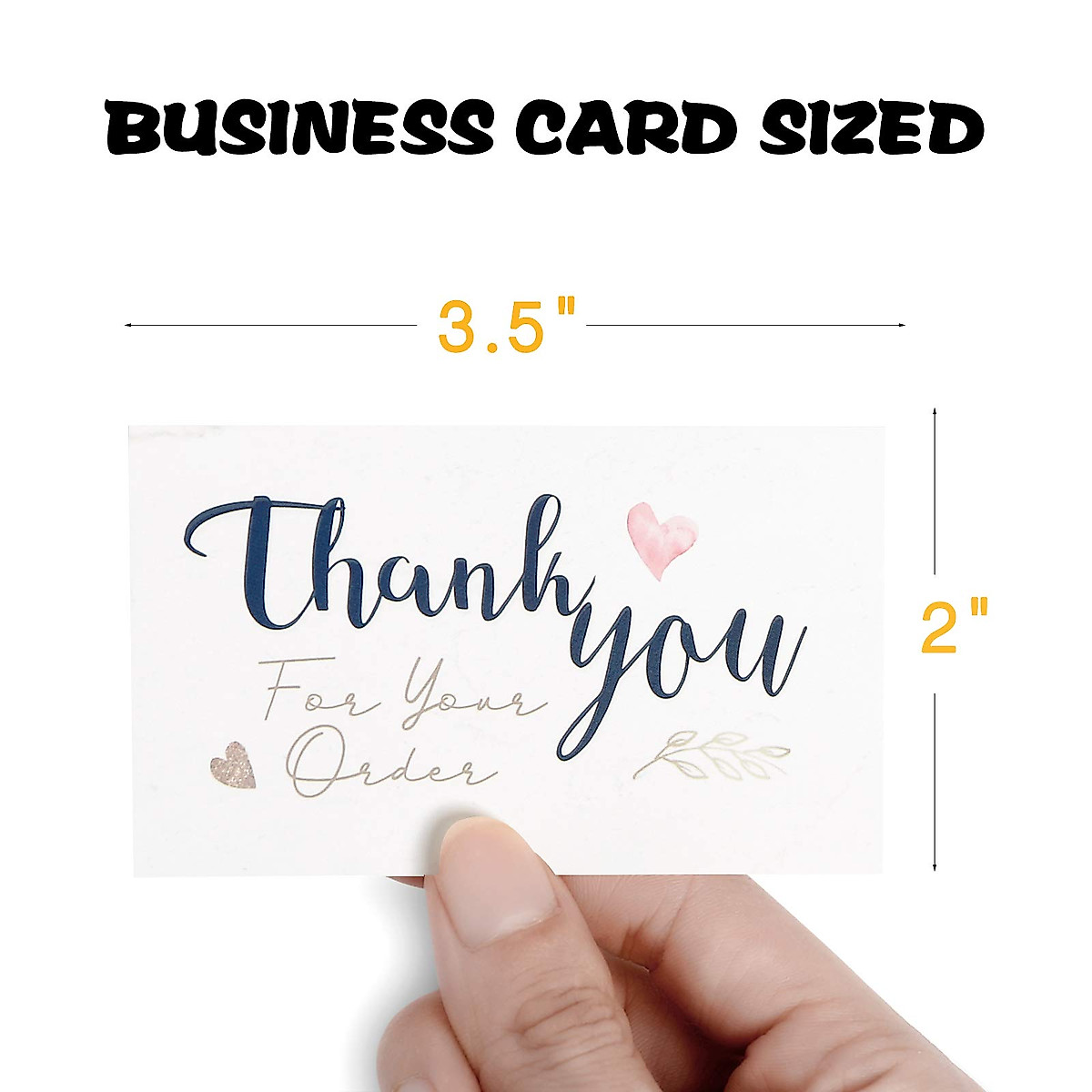 120 Thank You For Your Order Cards (3.5 x 2 Inches), Modern Simple Design Customer Appreciation Note for Small Business Owner, Online, Retail Store, Handmade Goods, Package Inserts (Pattern2)