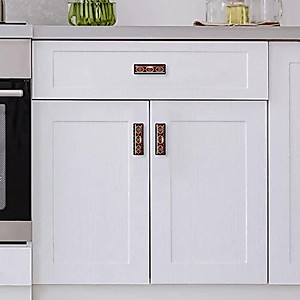 4 Pack 3.6 Inch Double Holes Cabinet Knobs, Kitchen Cabinet Dresser Drawer Closet Cupboard Door Knobs Handles Pulls for Home Bedroom Bathroom Bohemia